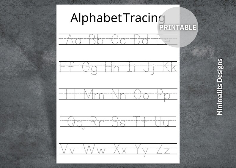 Alphabet Tracing, Handwriting Practice, Printable Alphabet, Tracing ...
