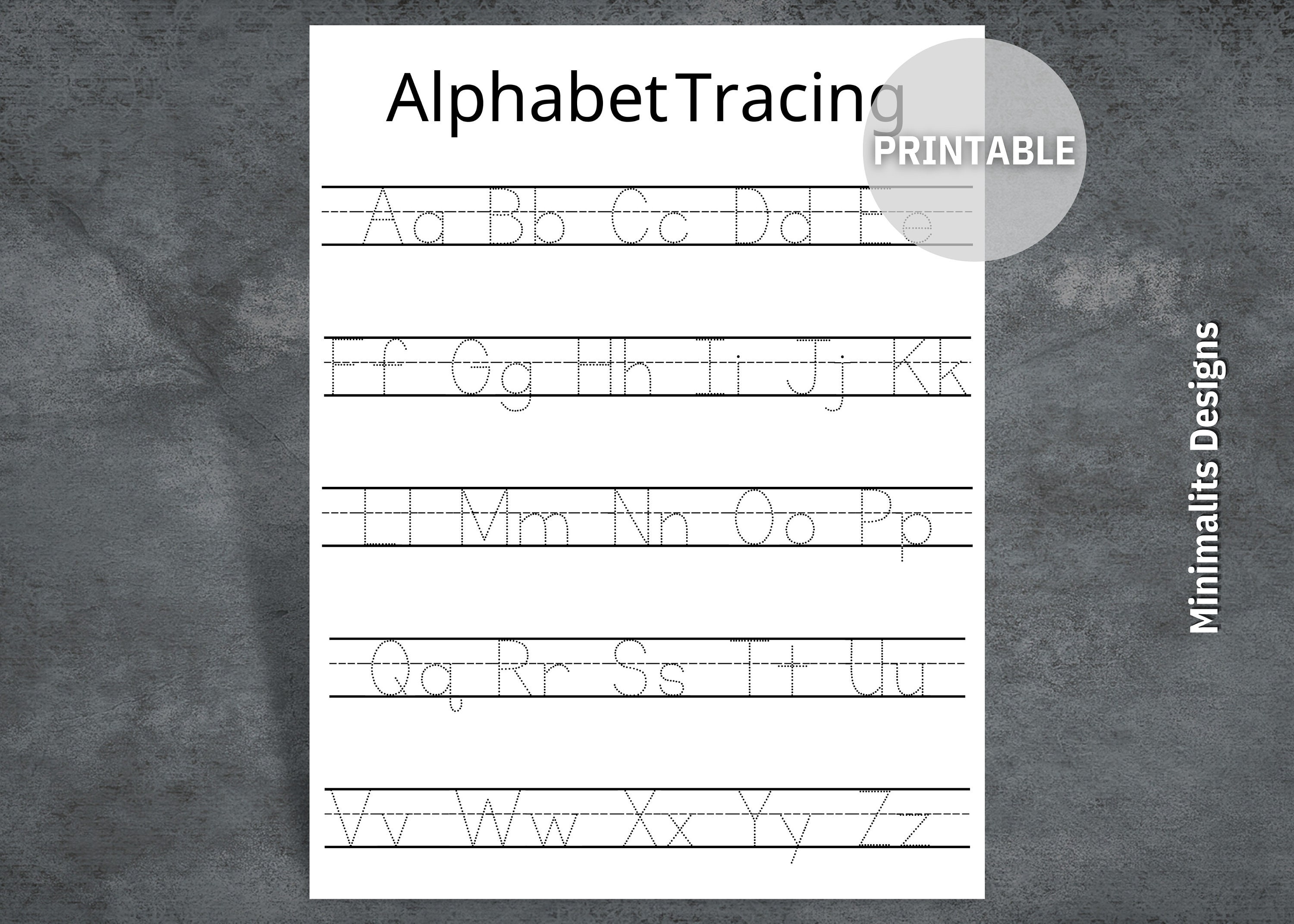 Alphabet Tracing, Handwriting Practice, Printable Alphabet, Tracing ...