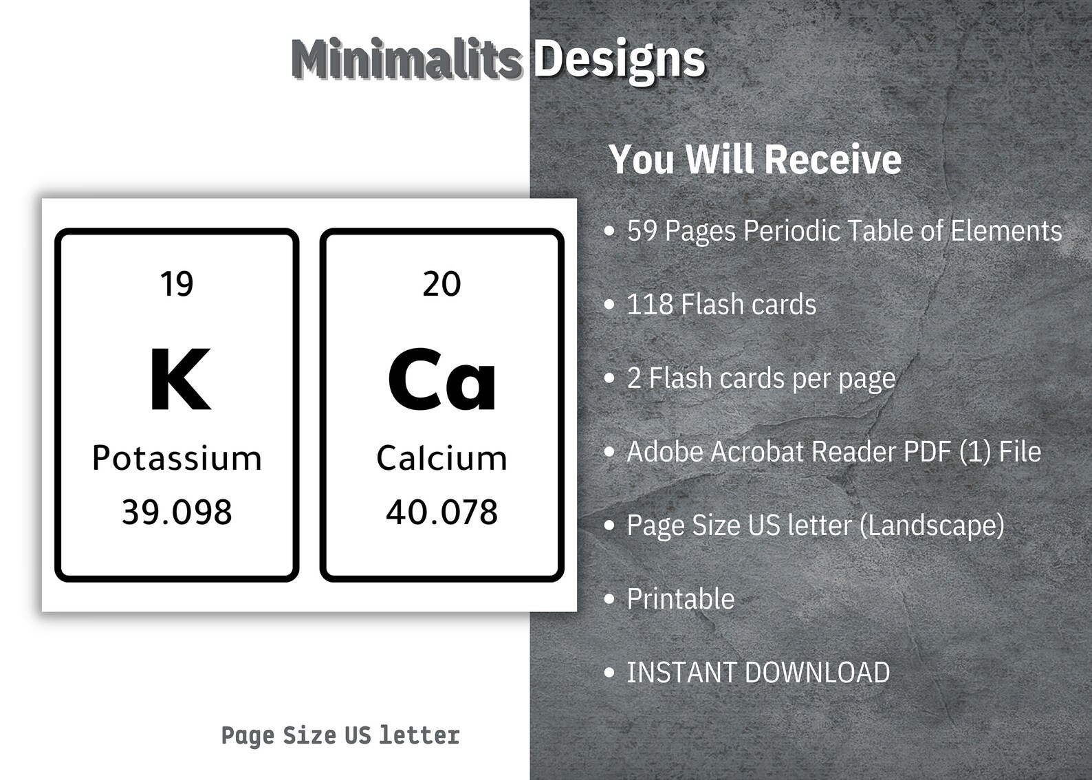 Periodic Table of Elements, Chemistry Flash Cards, Periodic Table of ...