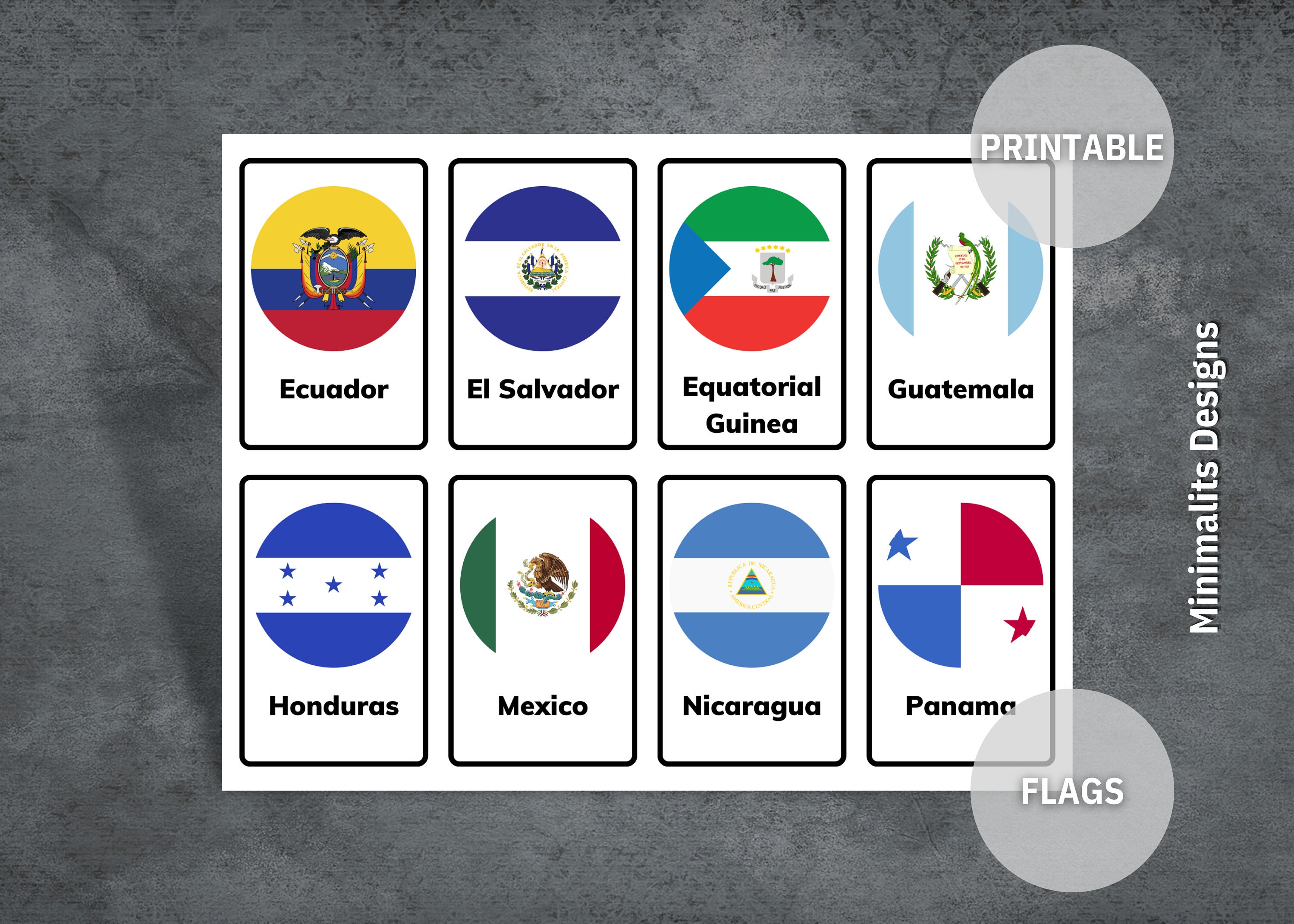 Hispanic Heritage Month Hispanic Countries Flash Cards - Etsy