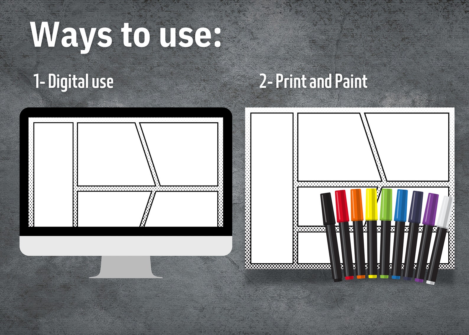 Blank Comic Template, Blank Comic Book, Printable Storyboard, Comic ...