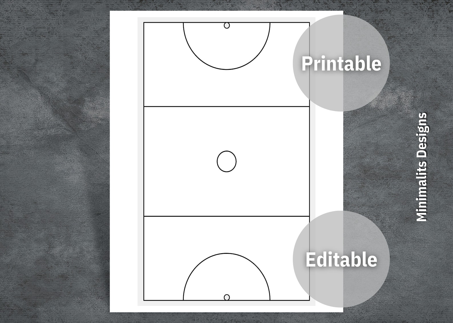 Netball Playbook Template, Printable Blank Netball Diagrams, Canva ...