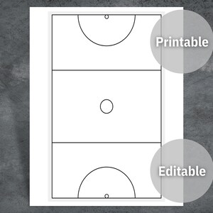 Netball Playbook Template, Printable Blank Netball Diagrams, Canva ...