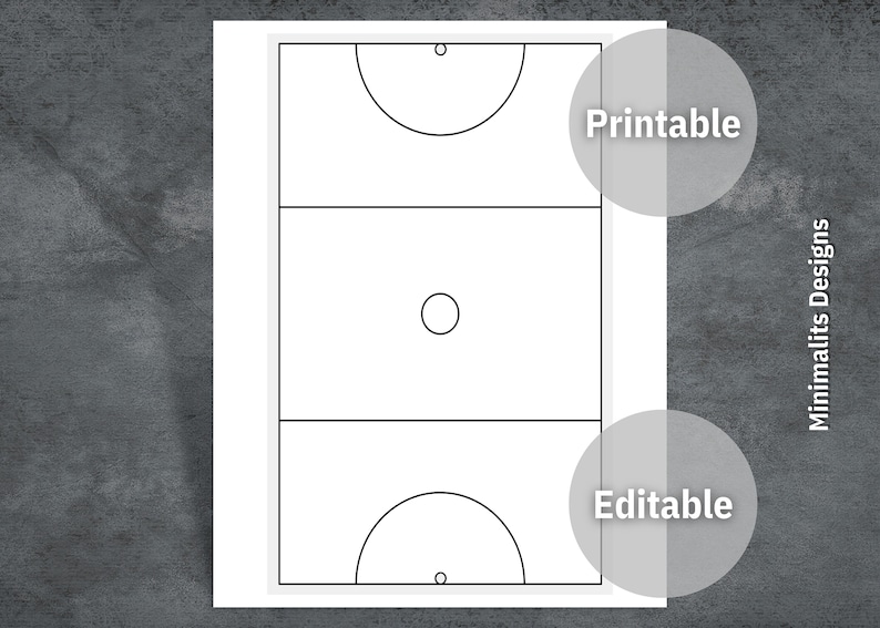 Netball Playbook Template, Printable Blank Netball Diagrams, Canva ...