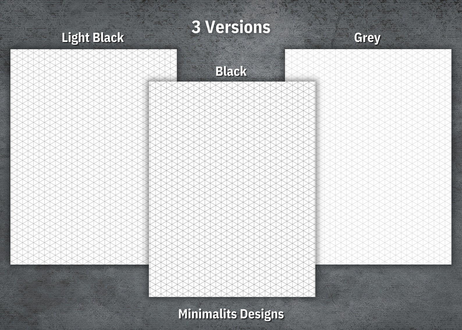Isometric Graph Paper, Isometric Grid Paper, Printable Isometric Graph ...