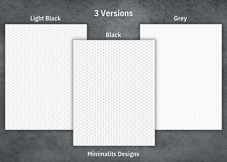 Isometric Graph Paper, Isometric Grid Paper, Printable Isometric Graph ...