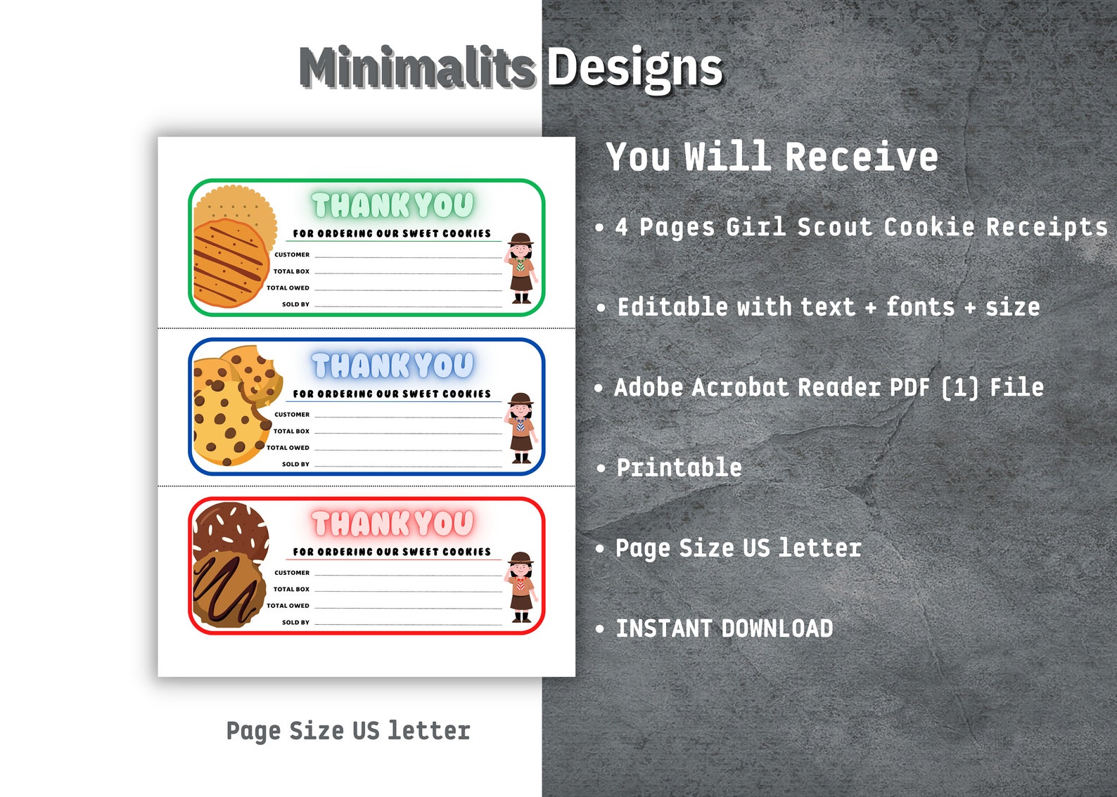 Girl Scout Cookie Receipts, Girl Scout Cookie Sales, Girl Scout Cookie ...