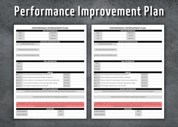 Sample Performance Improvement Plan Template 21+ Performance