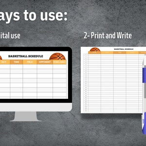 Basketball Schedule Template, Printable Basketball Schedule, Editable ...