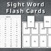 Sight Word Flash Cards, Preschool Flashcards, Printable Montessori ...