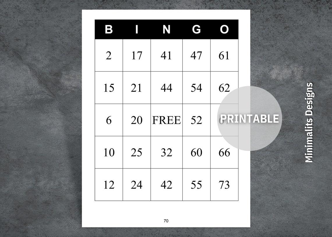 Bingo Game, Printable Bingo Cards, Traditional Bingo, 2000 Bingo Pages ...