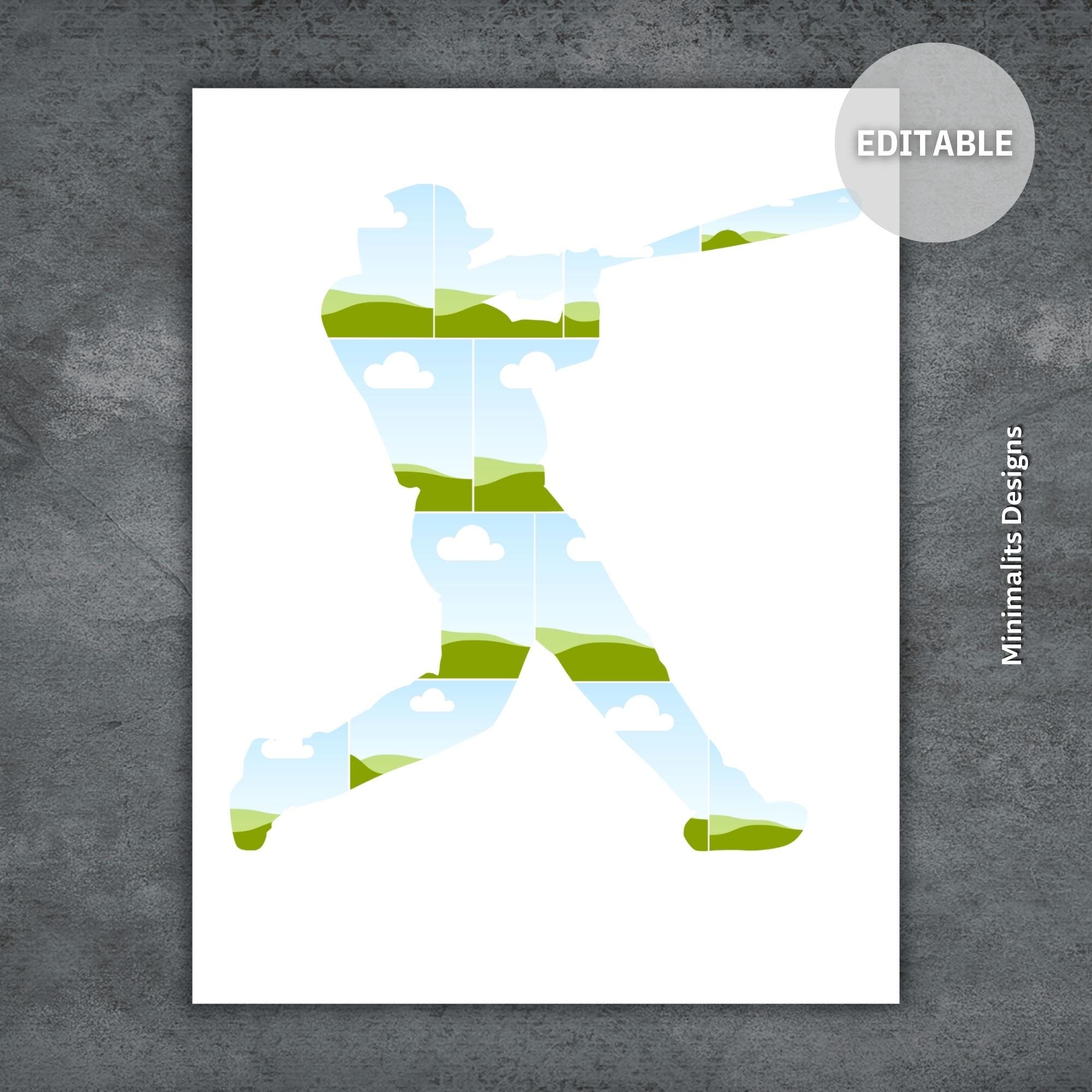 Baseball Photo Collage, Editable Canva Template, Baseball Canva Frame ...