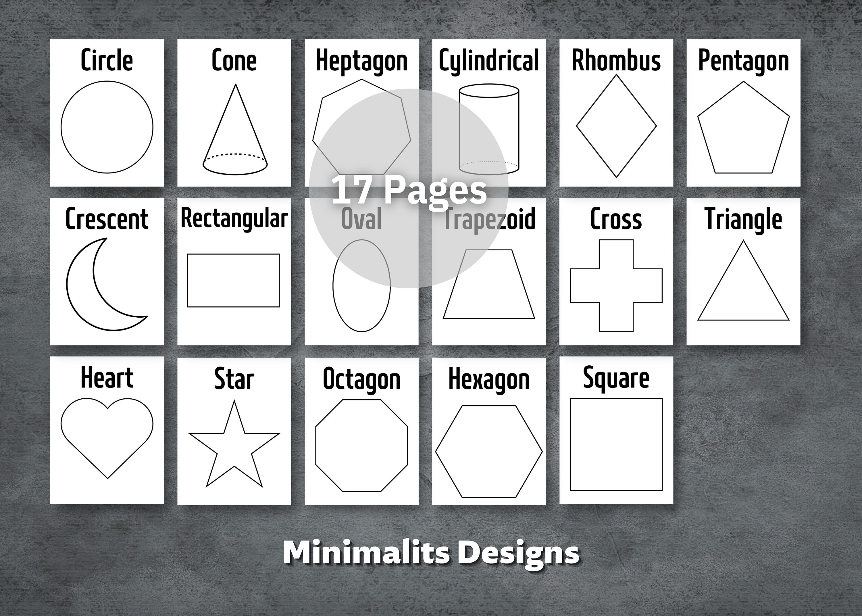 Basic Shape Pages, Geometric Shapes, Shape Practice, 17 Basic Shape ...