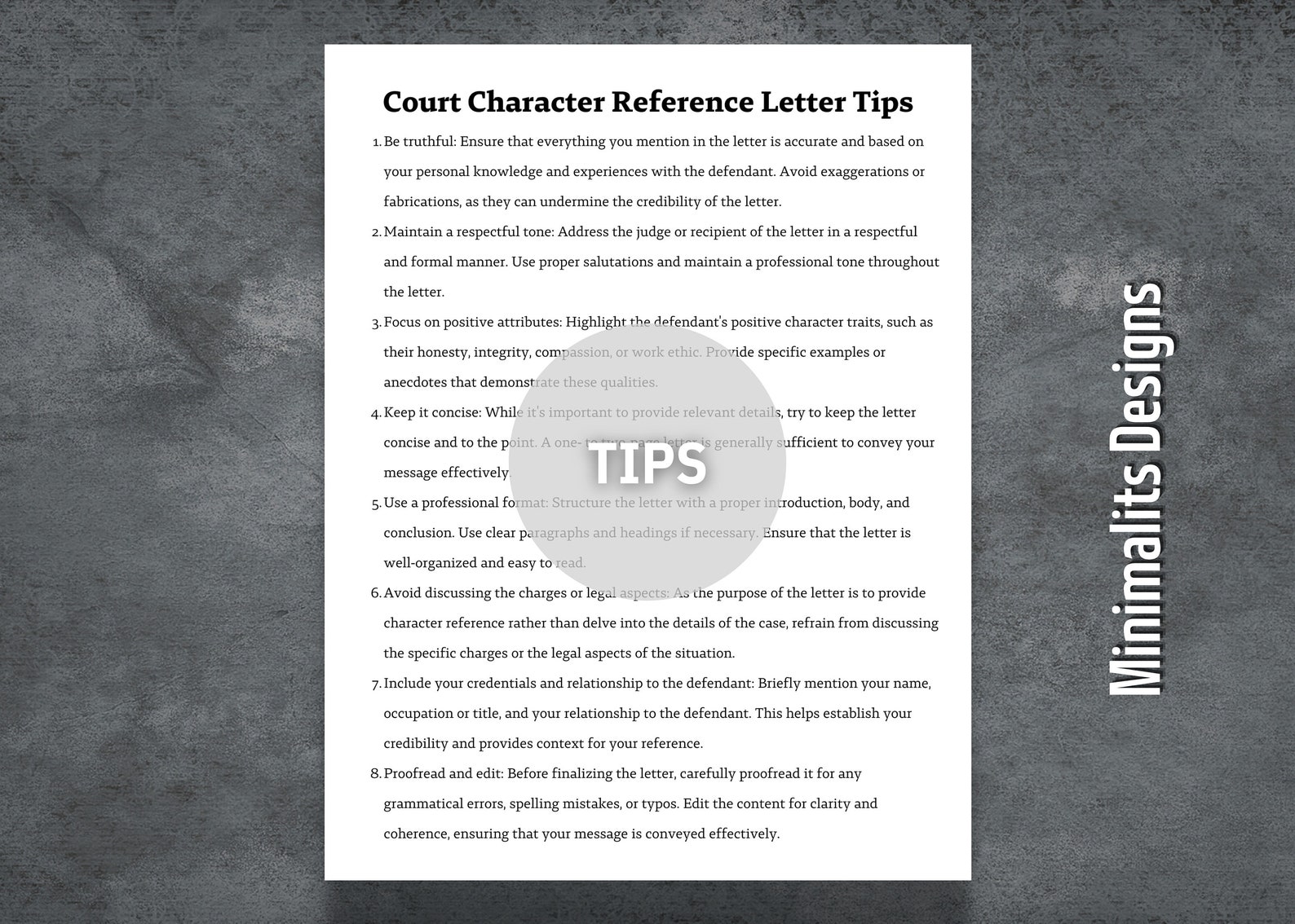 Court Character Reference Letter, Court Character Support Letter ...