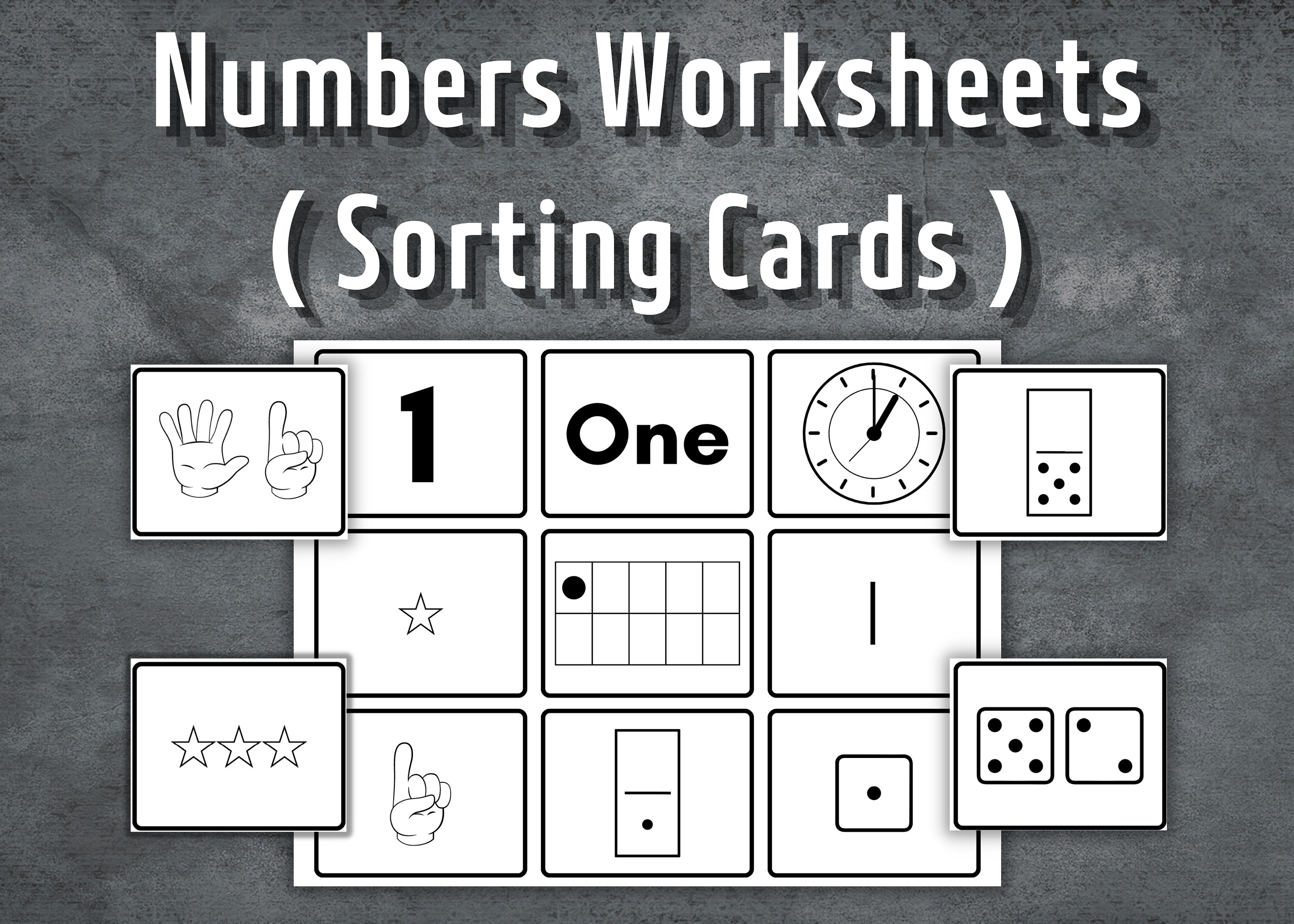 Numbers Worksheet, Numbers Sorting Cards, Printable Numbers ...