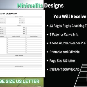 Rugby Coaching Template, Rugby Practice Plan, Rugby Game Day Strategy ...