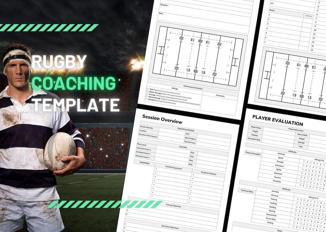 Rugby Coaching Template, Rugby Practice Plan, Rugby Game Day Strategy ...