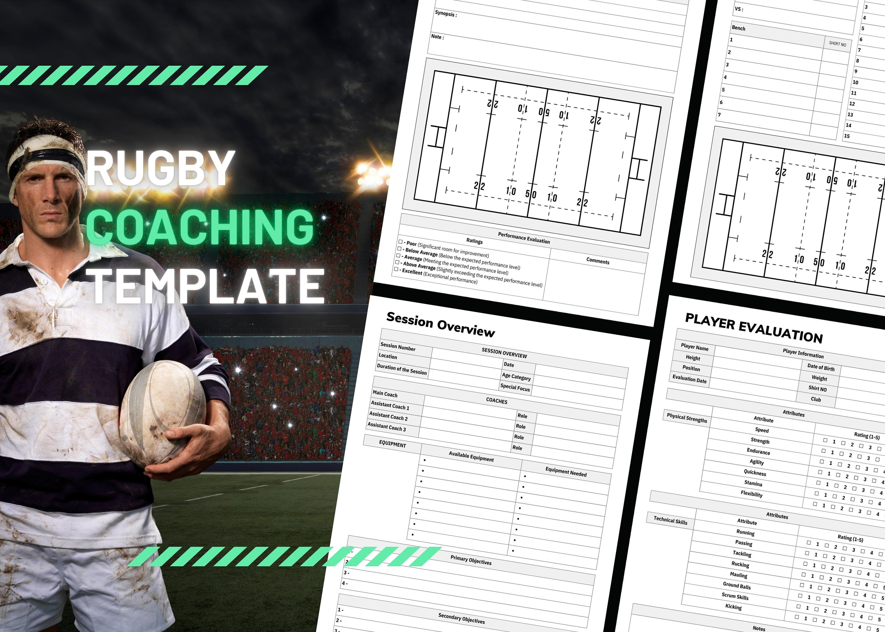 Rugby Coaching Template, Rugby Practice Plan, Rugby Game Day Strategy ...