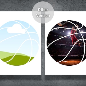 Basketball Photo Collage, Editable Canva Template, Basketball Canva ...