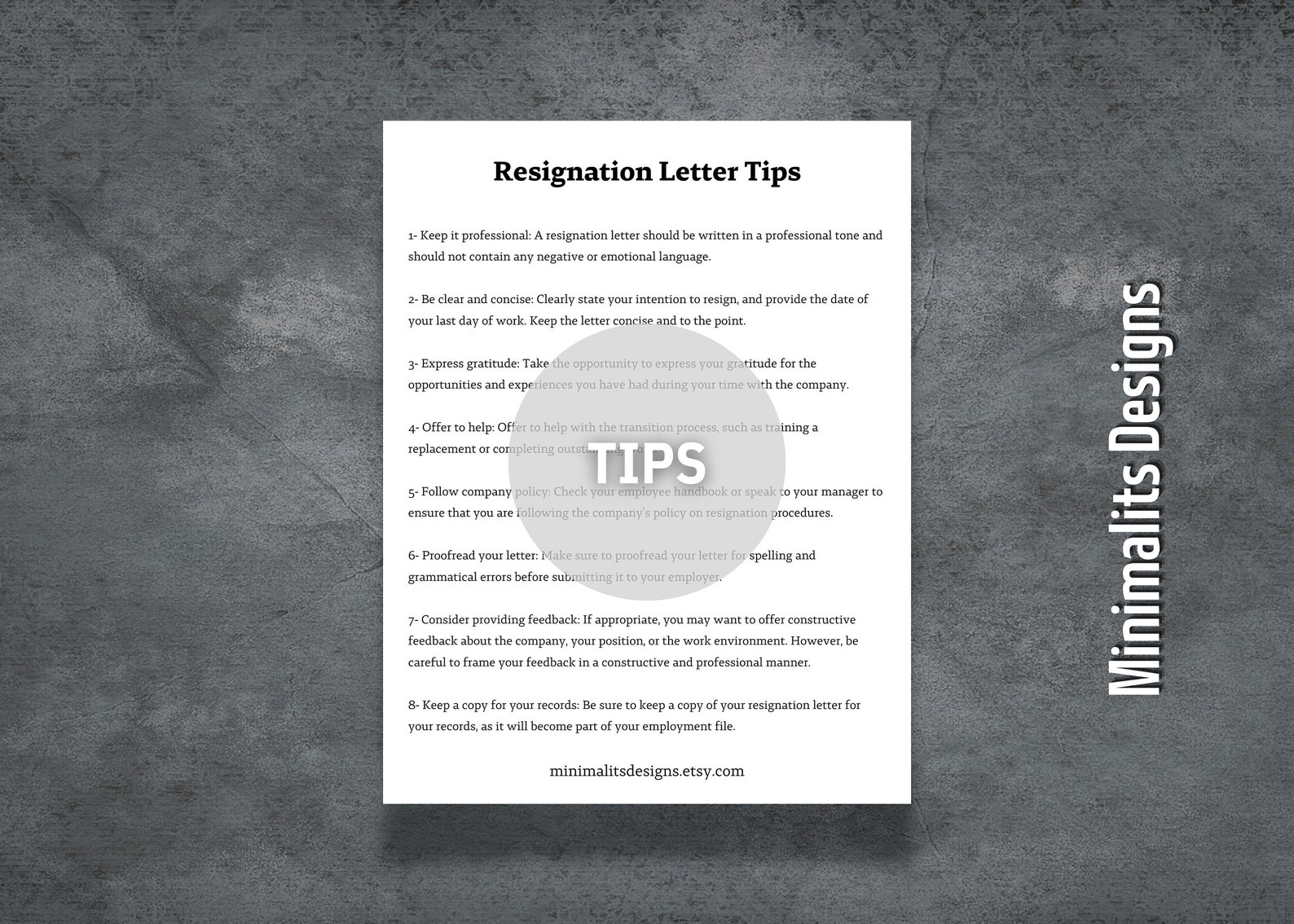 Resignation Letter Resign Letter Printable Resignation - Etsy