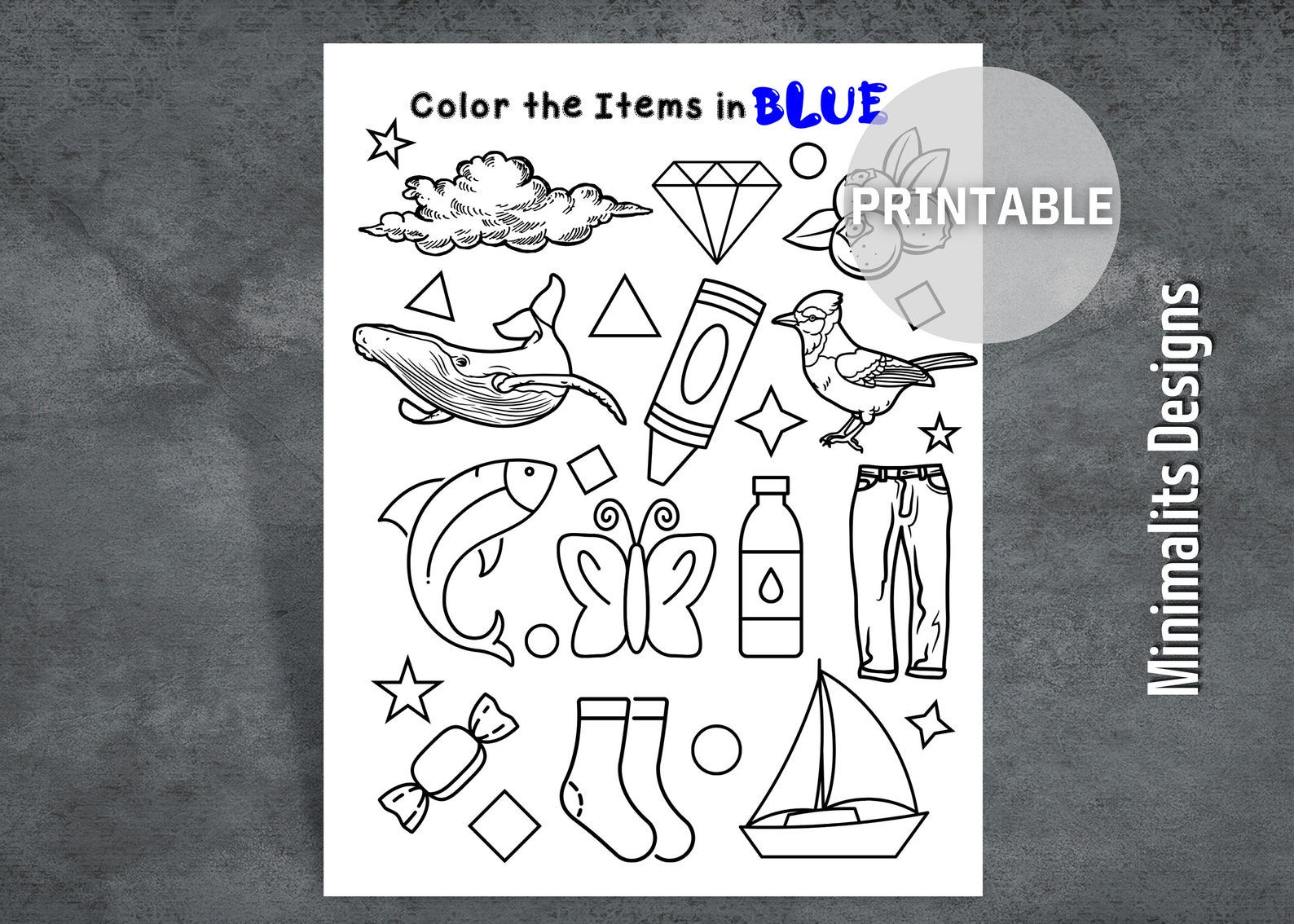 Learn and Create With Colors, Primary Colors Coloring Pages, Printable ...