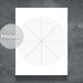 Polar Graph Paper, Printable Circular Graph Paper, Circular Grid Paper ...