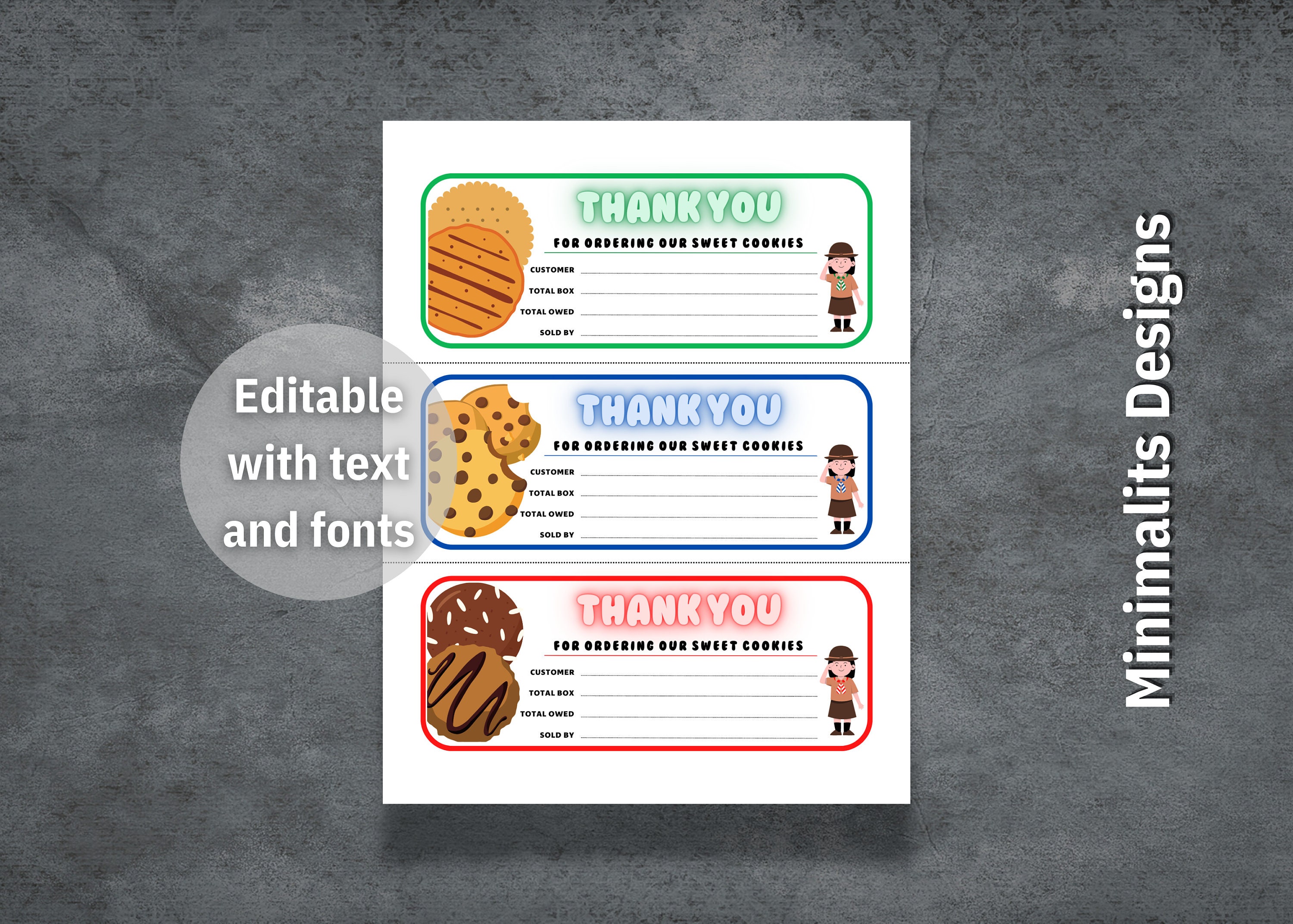 Girl Scout Cookie Receipts, Girl Scout Cookie Sales, Girl Scout Cookie ...