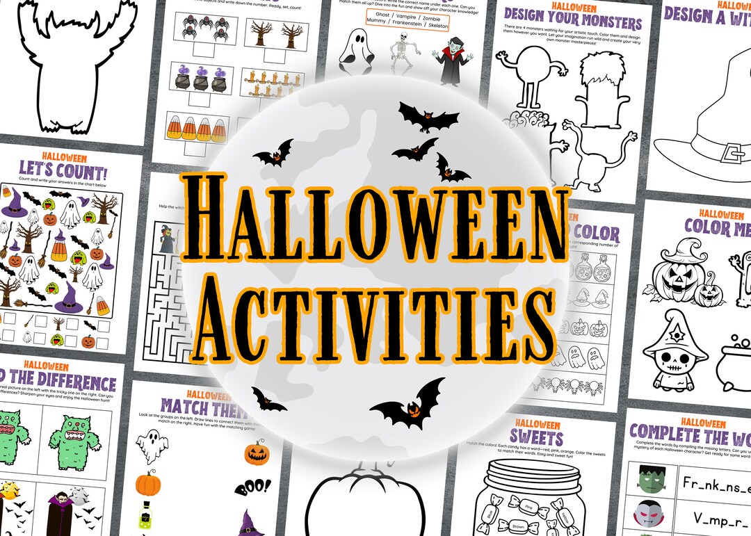 Halloween Activities, Printable Halloween Worksheets, Halloween Games ...