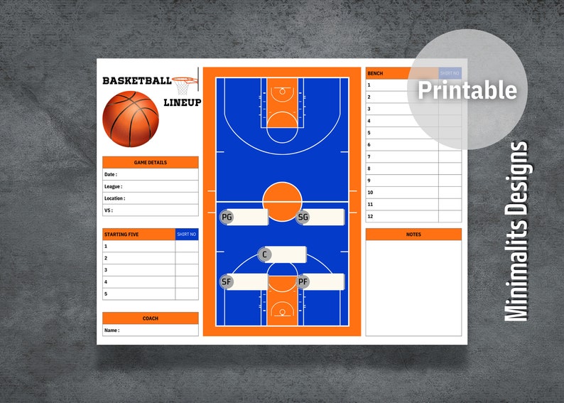 Basketball Lineup, Basketball Lineup Maker, Basketball Game Day ...