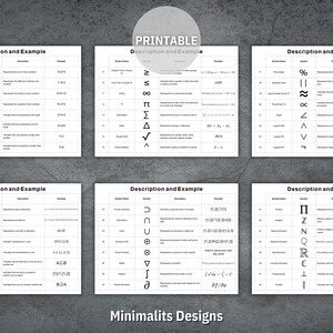 Math Symbols Flash Cards, Nomenclature Cards, Printable Math Symbols ...