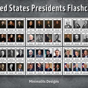 United States Presidents, Preschool Flashcards, Printable Montessori ...