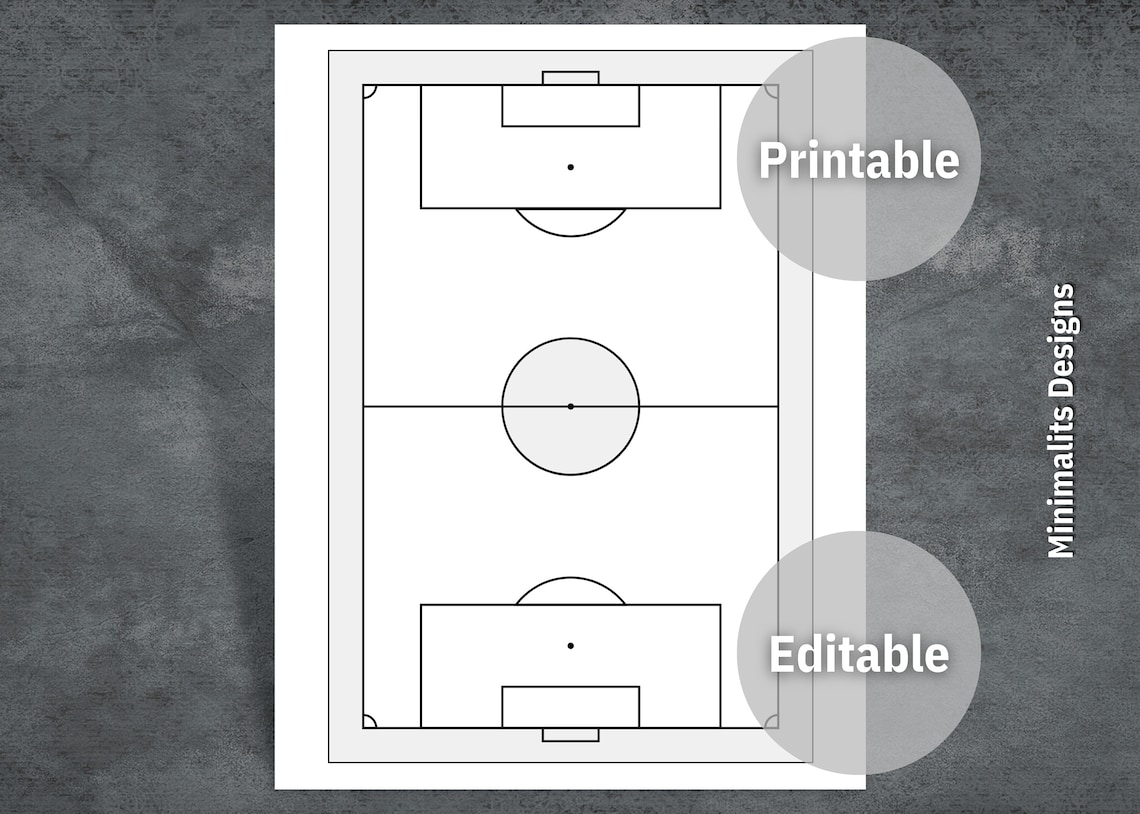 Football Playbook Template, Printable Blank Soccer Diagrams, Canva ...