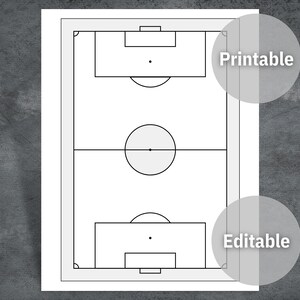 Football Playbook Template, Printable Blank Soccer Diagrams, Canva ...