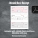Money or Rent Receipt, Printable Receipt, 5000 Receipts, Rent Receipt ...