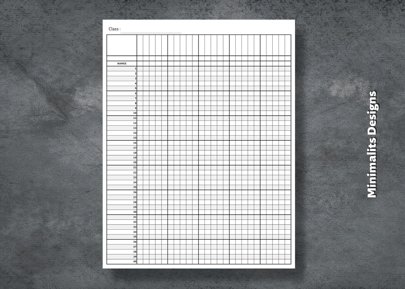 Class Grade Book, Class Record, Grade Book, Grade Tracker, Teacher ...