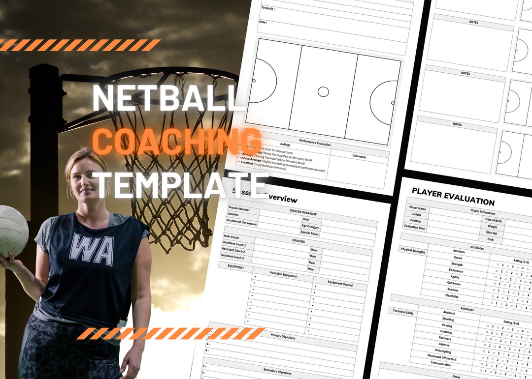 Netball Coaching Template, Netball Practice Plan, Netball Game Day Strategy, Netball Player ...