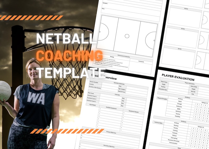 Netball Coaching Template, Netball Practice Plan, Netball Game Day ...