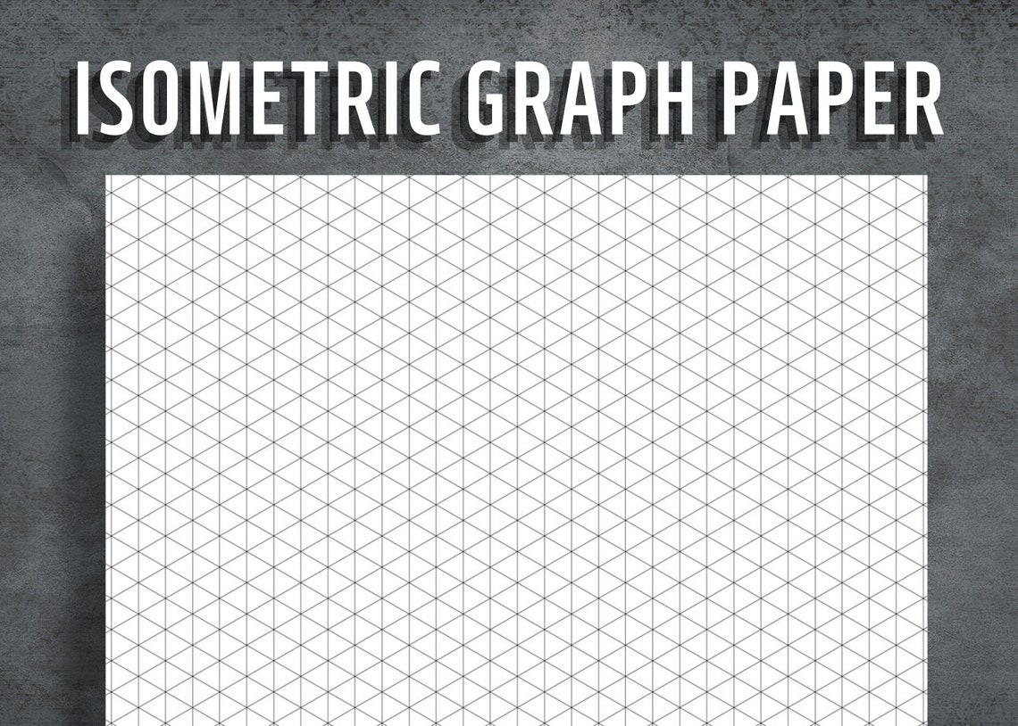 Isometric Graph Paper, Isometric Grid Paper, Printable Isometric Graph ...
