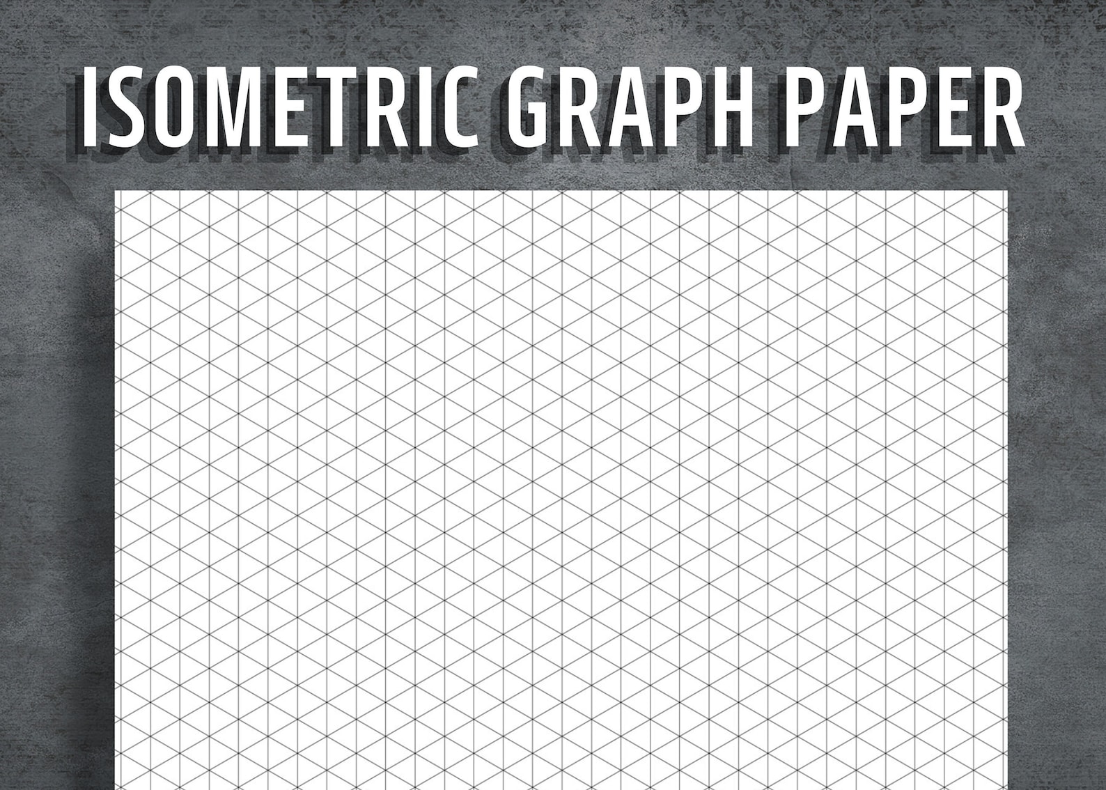 Isometric Graph Paper, Isometric Grid Paper, Printable Isometric Graph ...