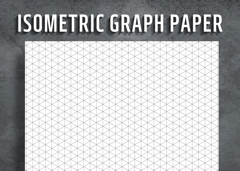 Isometric Graph Paper, Isometric Grid Paper, Printable Isometric Graph ...