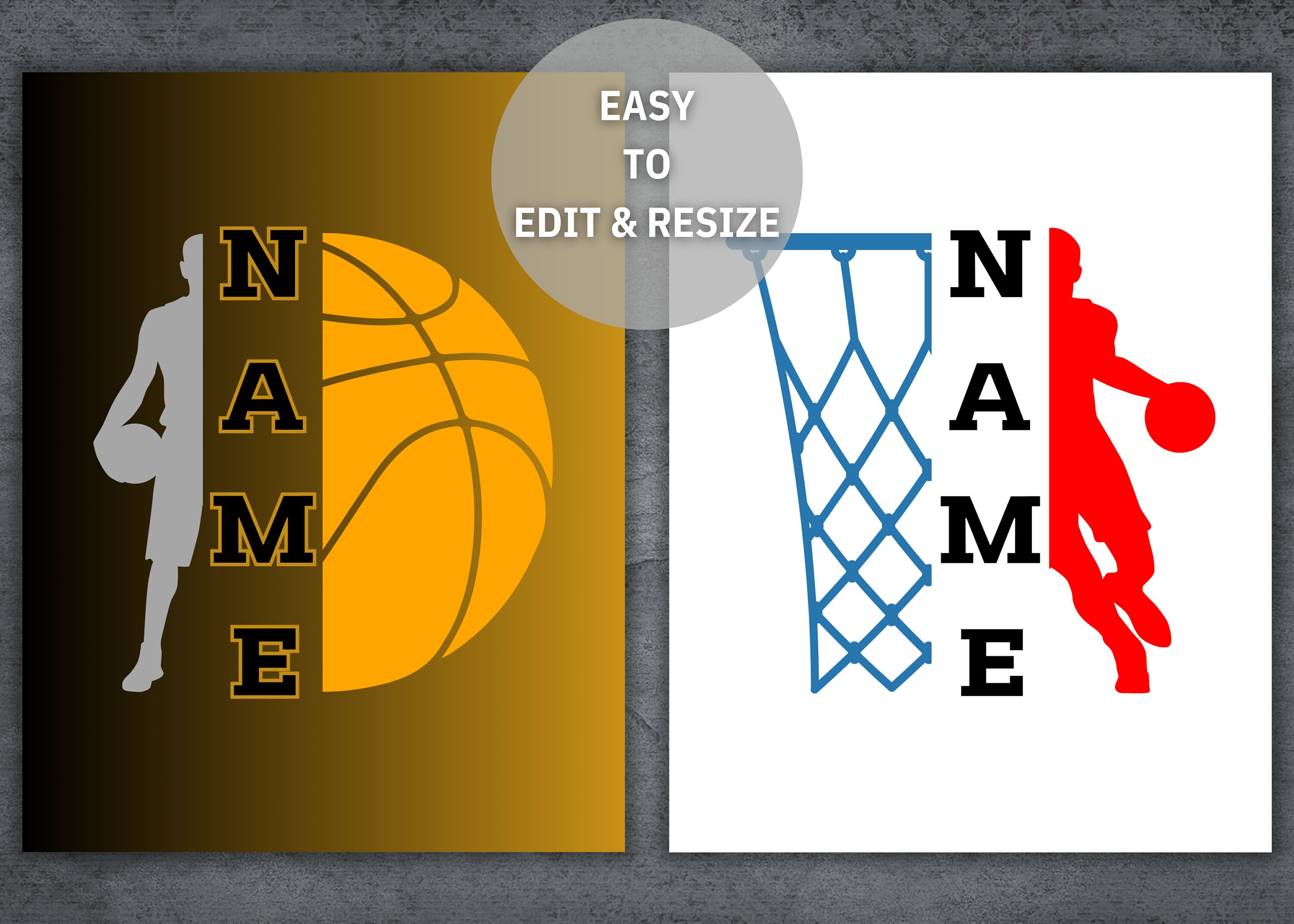 Basketball Template, Editable Canva Template, Basketball PNG, Printable ...