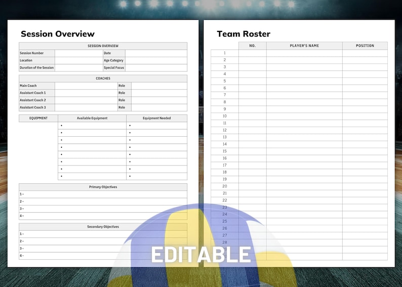 Volleyball Coaching Template, Volleyball Practice Plan, Volleyball Game ...