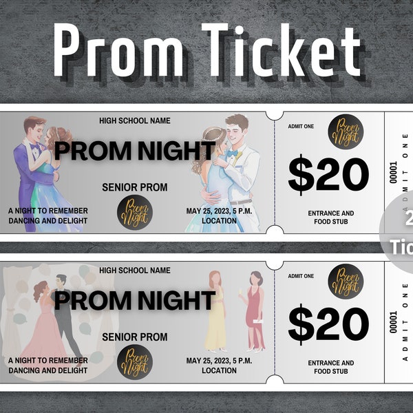 Prom Ticket - Etsy
