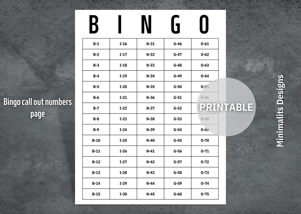 Bingo Game, Printable Bingo Cards, Traditional Bingo, 2000 Bingo Pages ...