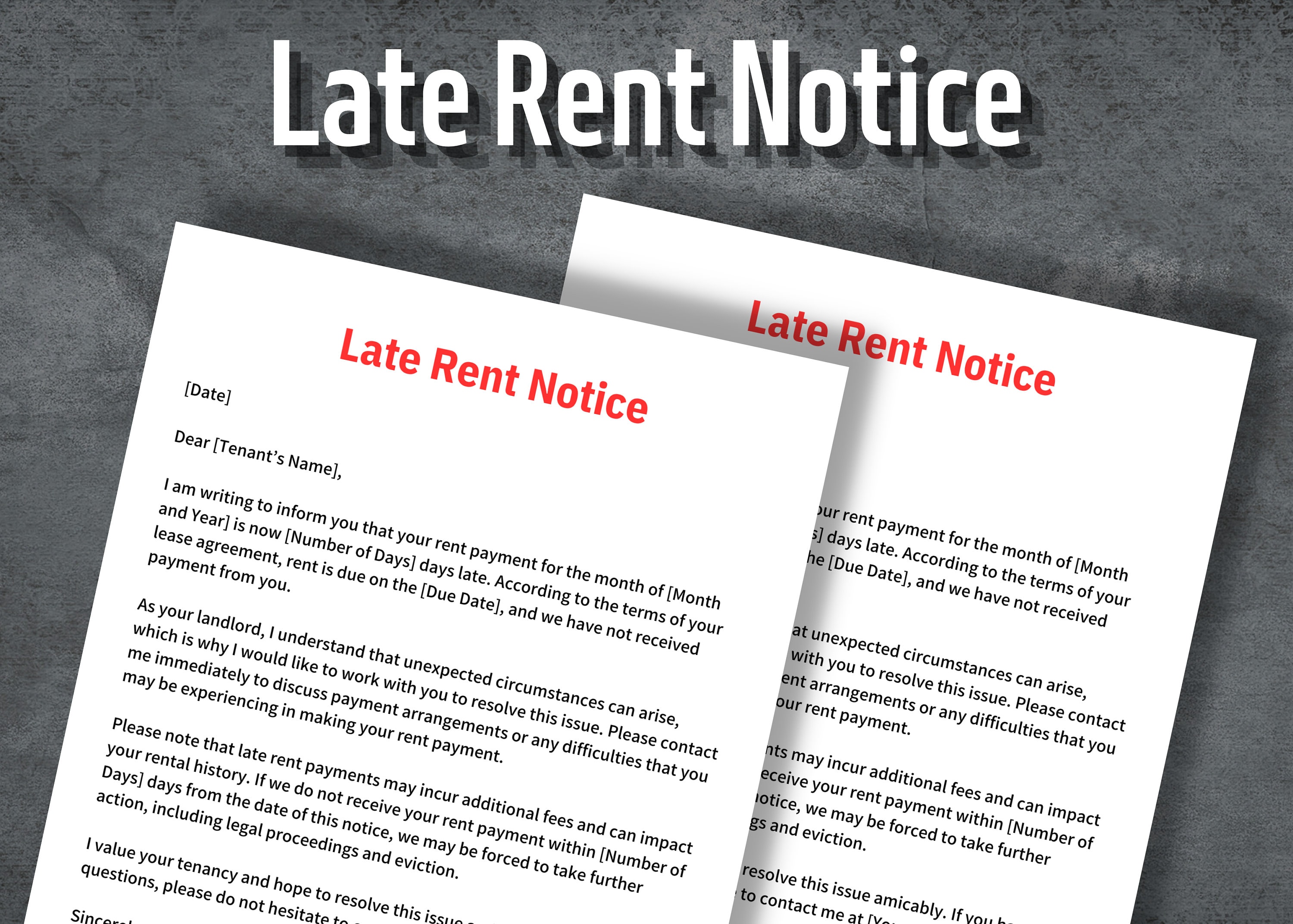 Late Notice Letter Sample