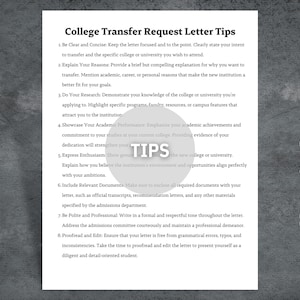 College Transfer Request Letter, Printable College Transfer Request ...