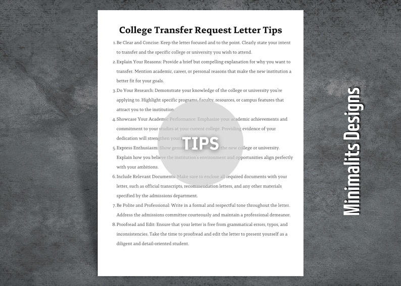 College Transfer Request Letter, Printable College Transfer Request ...