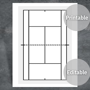 Tennis Playbook Template, Printable Blank Tennis Diagrams, Canva ...