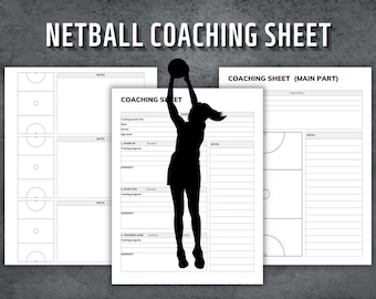 NETBALL COACHING PACK neutral Colours Downloadable A4 Template - Etsy ...