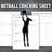 Netball Coaching Sheet, Netball Practice Plan, Netball Game Day ...